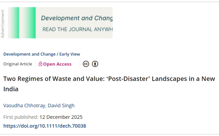 Chhotray, Vasudha, and David Singh. “Two Regimes of Waste and Value ...